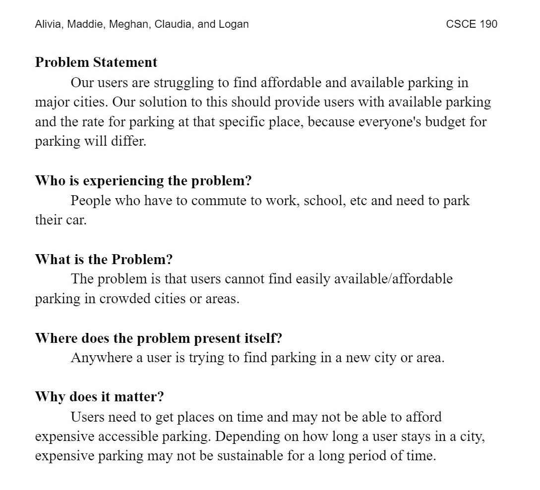 CSCE 190: Alivia Windom